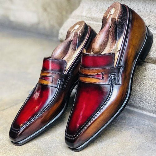 Tailor-Made Handmade Bespoke Slip-On Moccasin Loafers for Men – Tailor ...